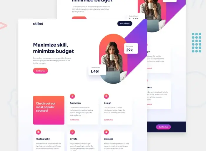 E-Learning Tailwind CSS Template - TailwindTap E-Learning Tailwind CSS Template - TailwindTap